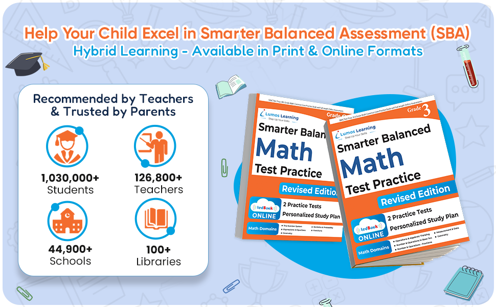 SBAC Test Prep: 8th Grade Math Common Core Practice Book and Full ...
