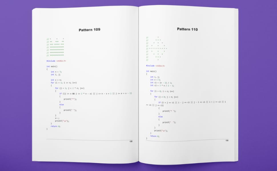 Amazon.com: 150+ C Pattern Programs: Top C exercises to feed your creativity with if statements ...
