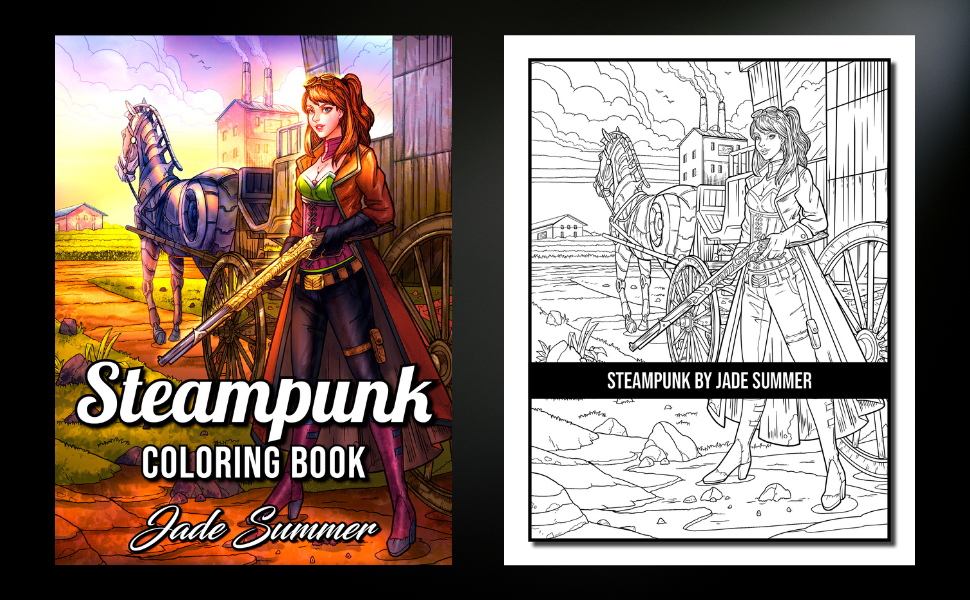 Amazon.com: Steampunk Coloring Book: For Adults with Retro Women ...