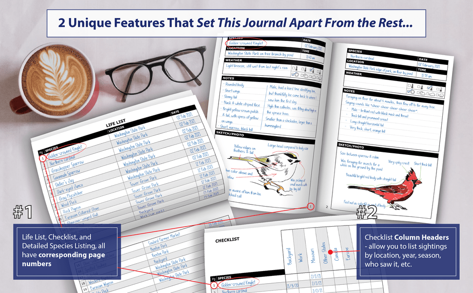 Birder’s Life List with Journal & Checklist: An Ideal Bird Watching ...