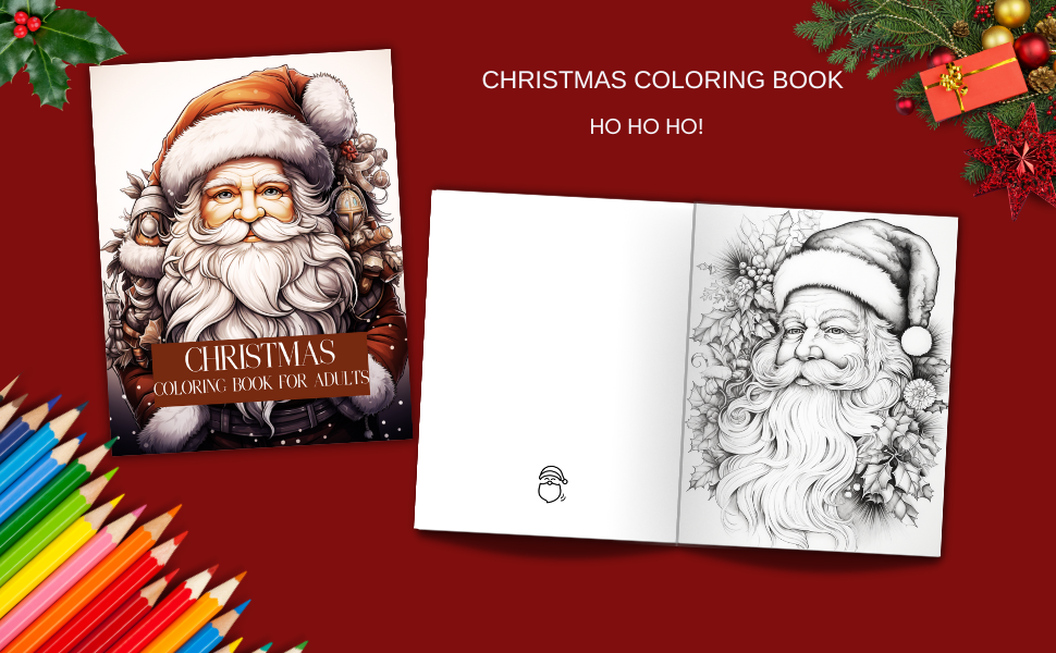 Amazon.com: Cute Relaxing Christmas Adult Coloring Book: 50+ Unique ...