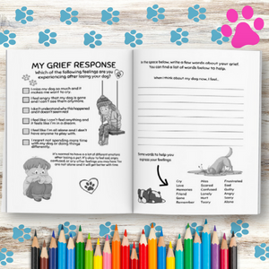 Dog Memory Book: Pet Loss Grief Book, Remembrance and Guided Grief ...