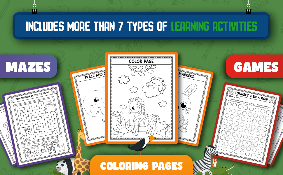 Amazon.com: Learning Adventures: Zoo Animals Word Search, Mazes ...