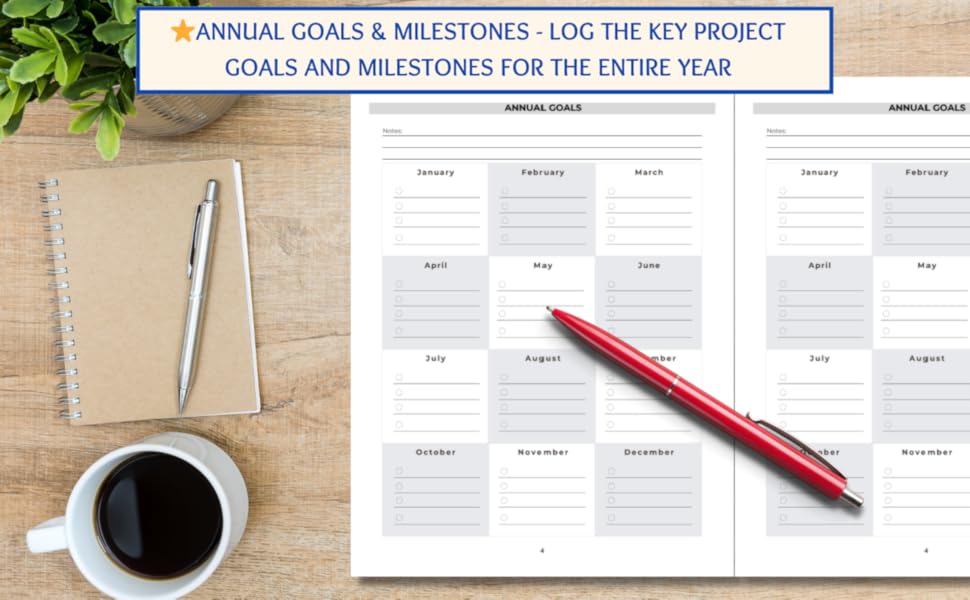 Amazon.com: Project Planner Notebook: Project Management Workbook ...