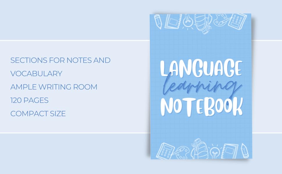 Amazon.com: Language Learning Notebook: Designated Sections for Notes ...