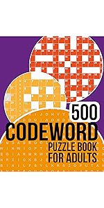 500 Codeword Puzzle Book for Adults: Codewords book with a colossal 500 puzzles to enjoy!: Media ...