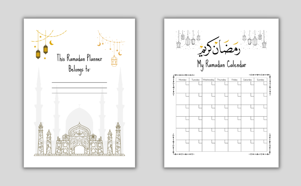 Ramadan Planner: A Premium 30 days Ramadan Journal for Kids and Adults ...