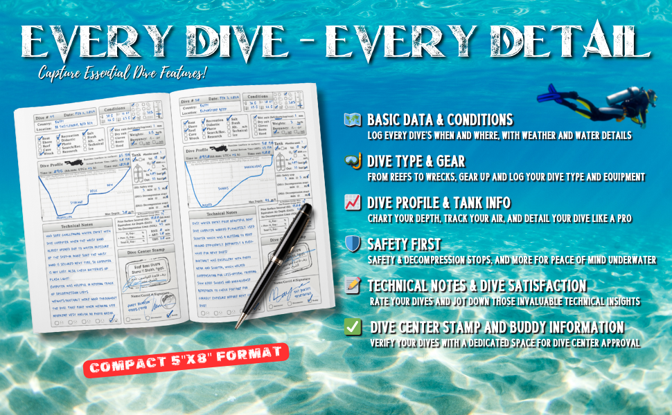 The Dive Log Book: Underwater Exploration Record: Press, Quick Pages: Amazon.com: Books