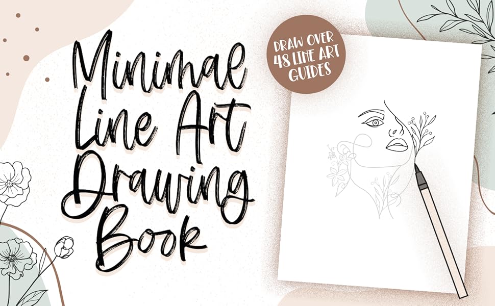 Minimal Line Art Drawing Book: Draw Over The Lines & Color 48 Human ...