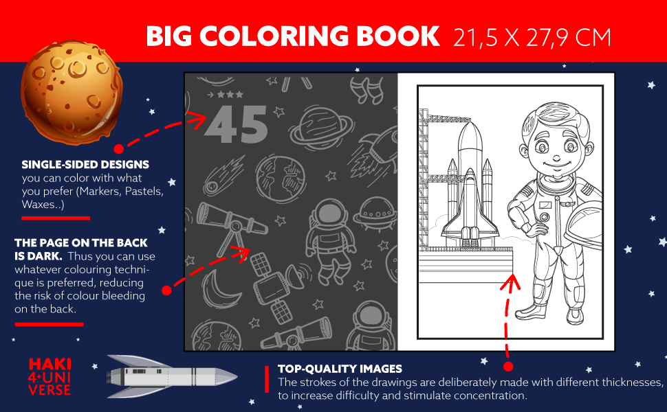 Astronauts - Coloring Book for kids - More Than 60 images with ...