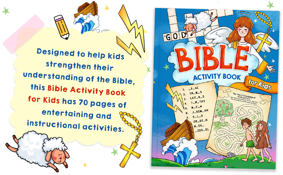 Bible: Exciting Biblical Activity Book for Kids Including Mazes, Spot ...