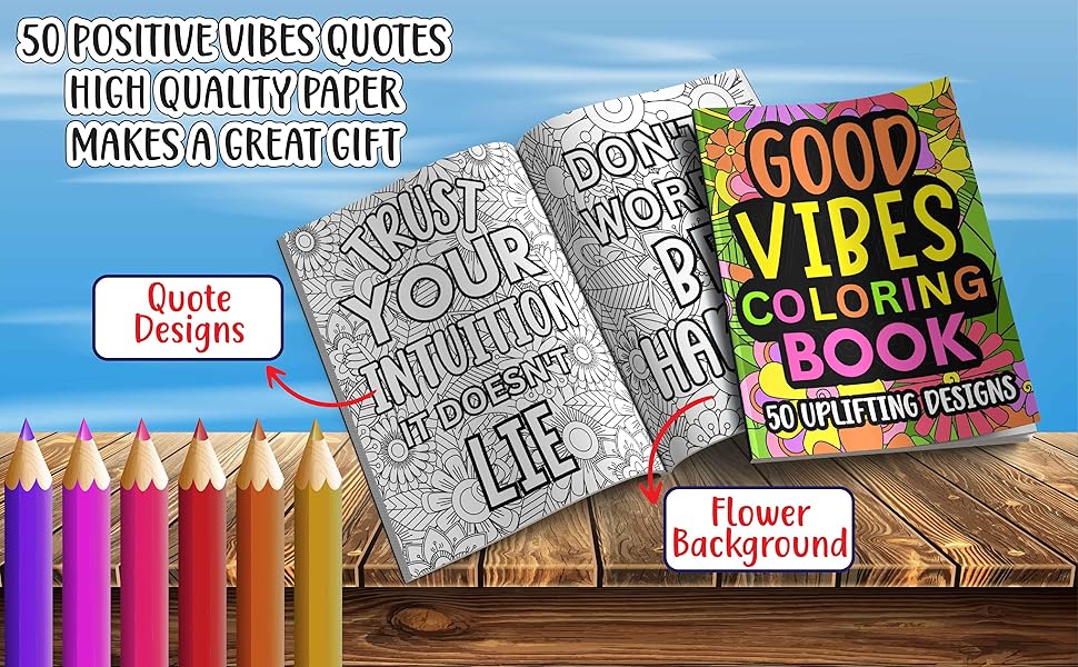Amazon.com: Good Vibes Coloring Book: Motivational and inspirational ...