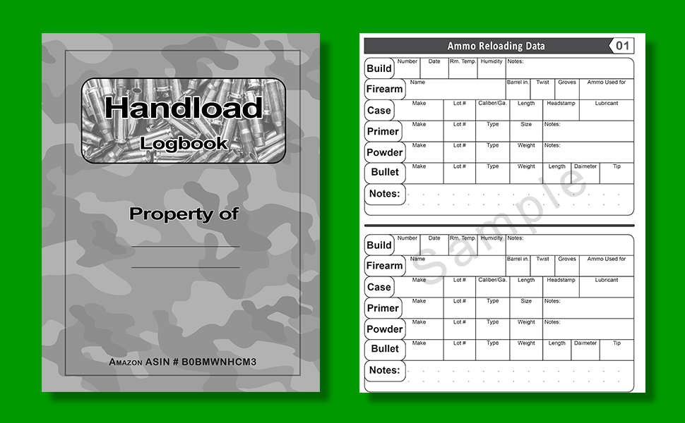 Amazon.com: Reloading Ammo Log Book: Handloading Ammunition Journal For Reloaders to Develop ...