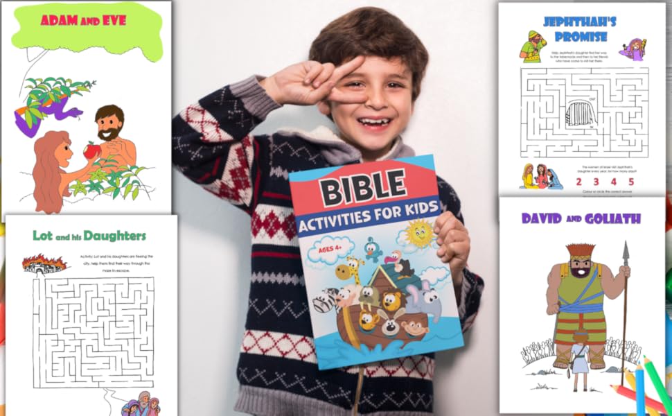 Bible Activities for Kids: Christian Activity Book with Engaging ...