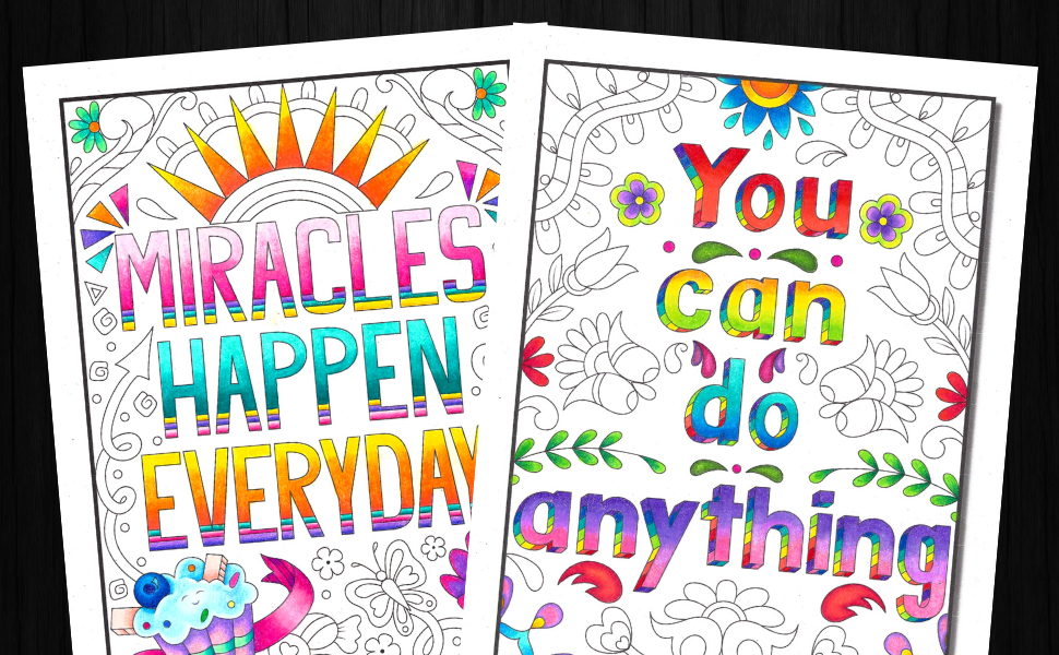 Amazon.com: 100 Quotes: An Adult Coloring Book with Inspirational ...