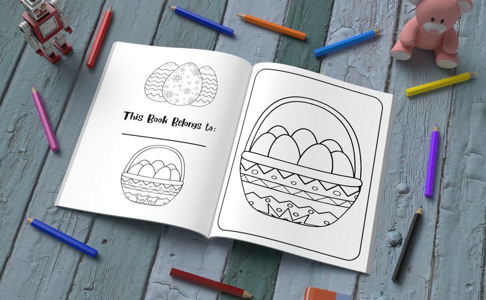 Easter Coloring Book for Toddlers and Preschoolers Ages 2-5: Holiday ...