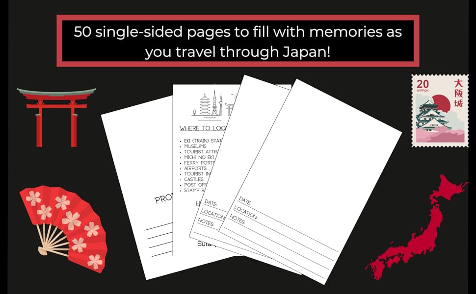 Japan Stamp Book: Sushi Themed Eki Station and Travel Collection Notebook - Press, bpZ | Amazon ...