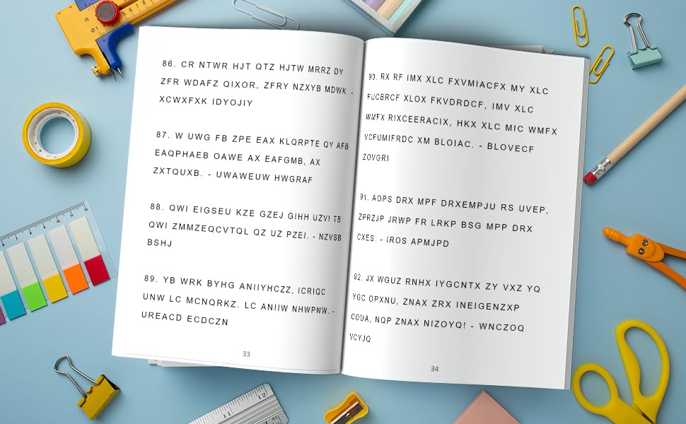 Amazon.com: Large Print Cryptoquote Puzzles for Adults: Cryptograms With Hints. Unlock the ...