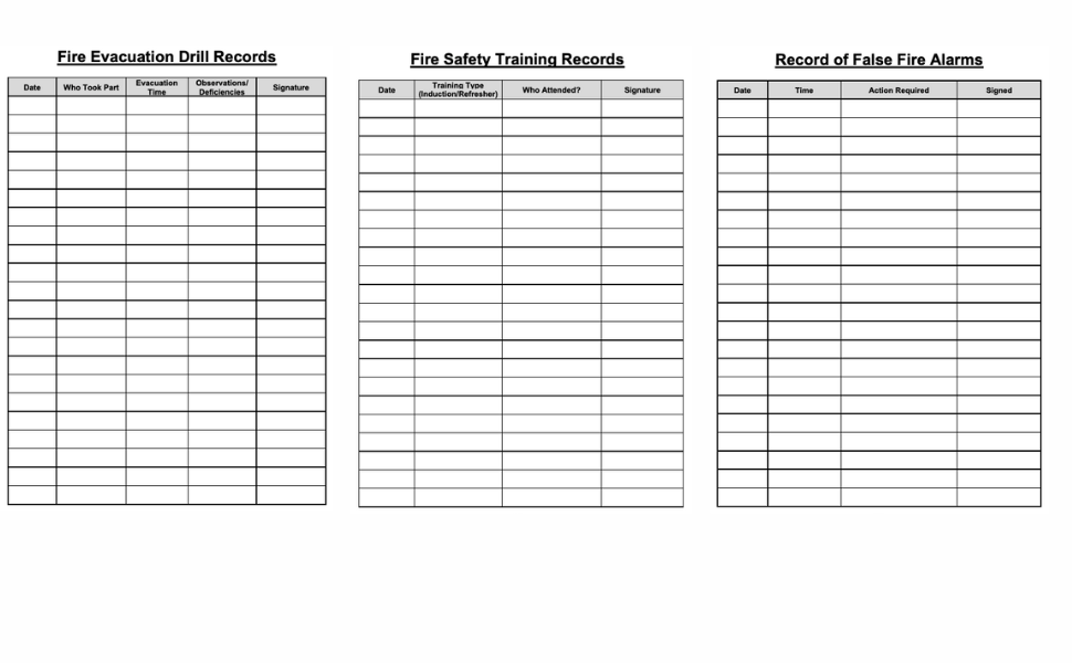 Fire Safety Log Book: Weekly Fire Alarm Test | Monthly Emergency ...