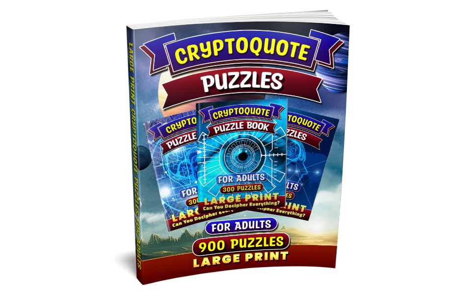 Amazon.com: Large Print Cryptoquote Puzzles for Adults: Cryptograms With Hints. Unlock the ...