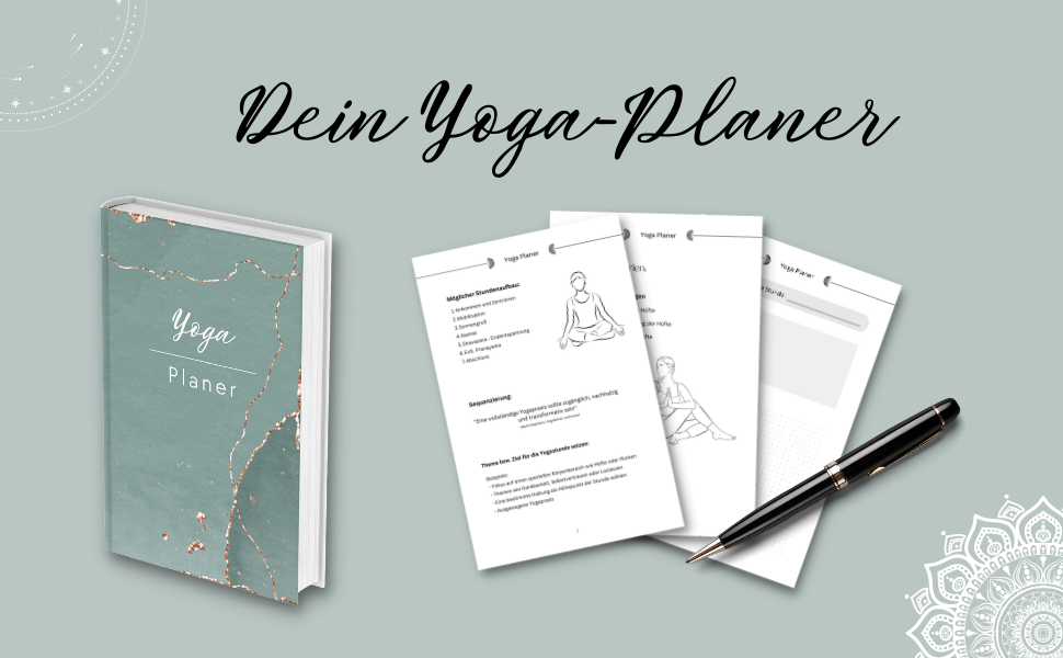 Yoga Planer: Notizbuch für Yogalehrerinnen zum Organisieren von Yogastunden & Workshops: Bringe ...