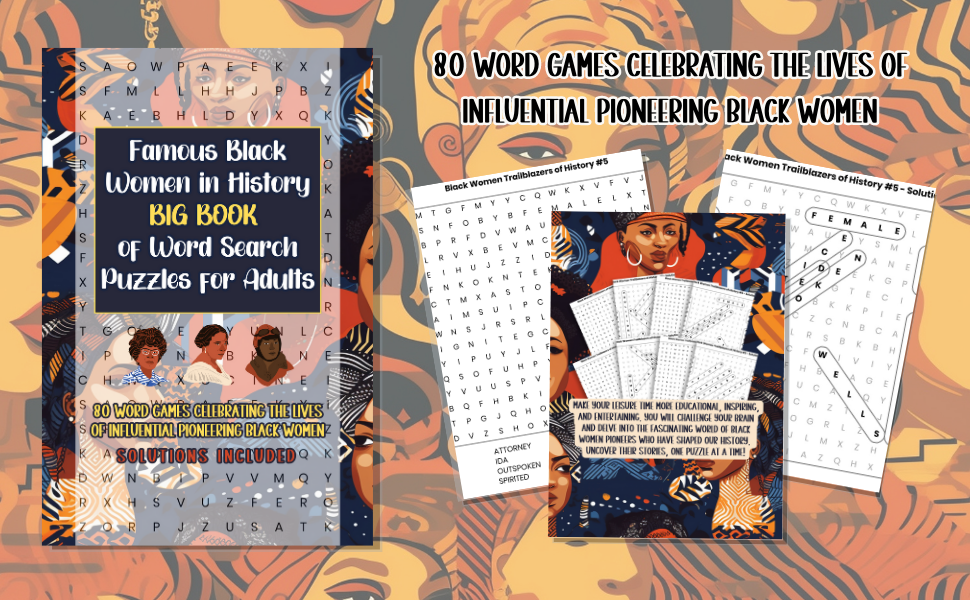 Famous Black Women in History BIG BOOK of Word Search Puzzles for ...