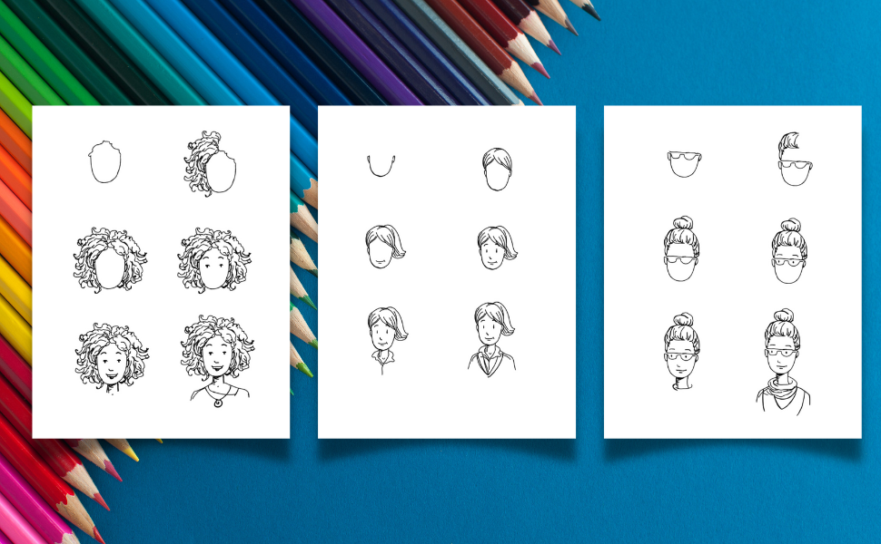Learn to draw Faces for Kids: Easy Step by Step Guide: Keller, Jeanette ...