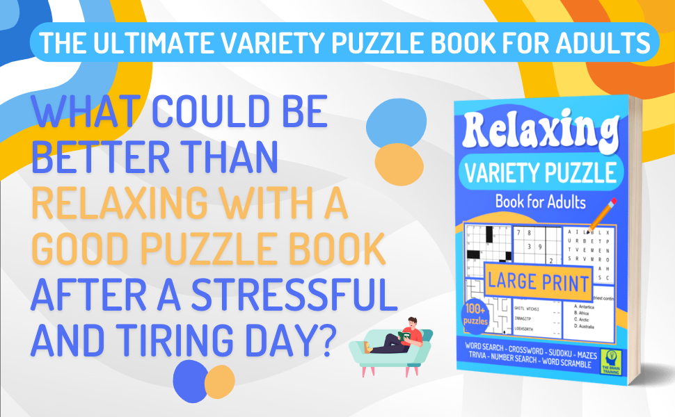 Amazon.com: RELAXING VARIETY PUZZLE BOOK FOR ADULTS: The Ideal Book for Adults and Seniors to ...