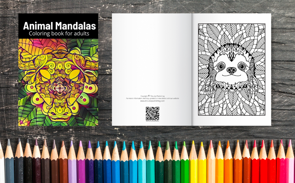 Amazon.com: Animal Mandalas Coloring Book for Adults: Mindful relaxing and stress relieving ...