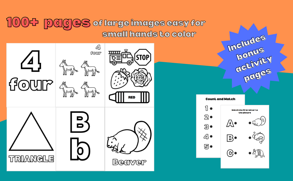 Amazon.com: Big, Large, Huge Coloring Book for Toddlers: Kids Coloring ...