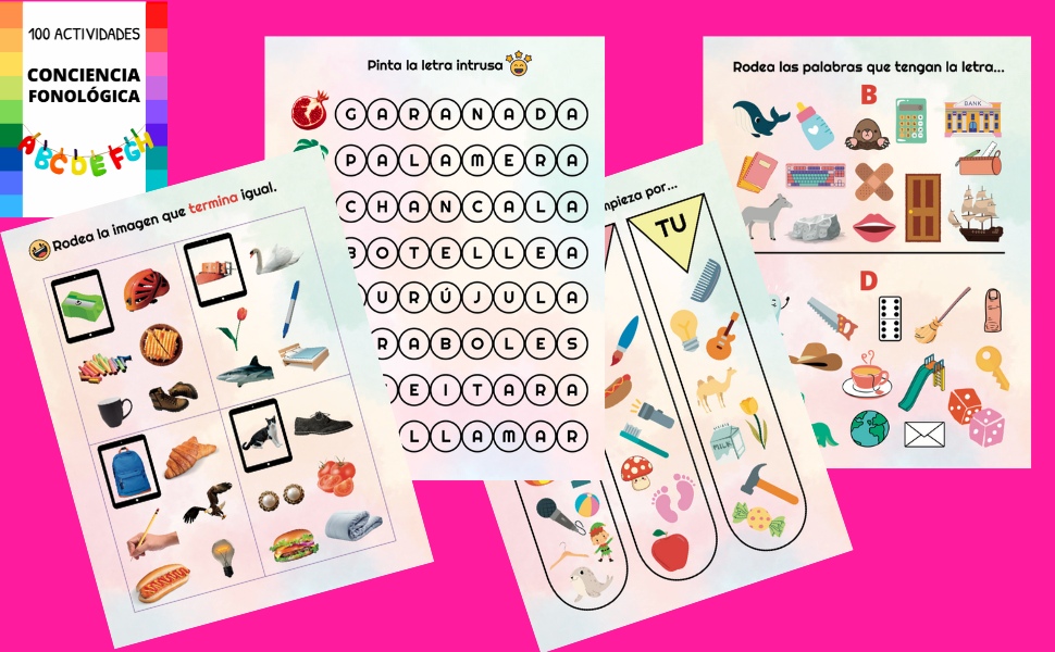 CONCIENCIA FONOLÓGICA V.1: 100 Actividades para JUGAR con los SONIDOS ...