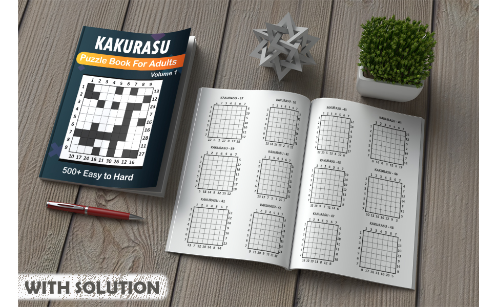 kakurasu Puzzle Book for Adults: 500+ Easy To Hard Puzzles for Adults ...