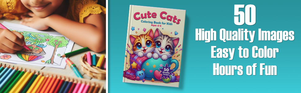 Amazon.com: Cute Cats Coloring Book for Kids Ages 4-8: Adorable Cartoon ...