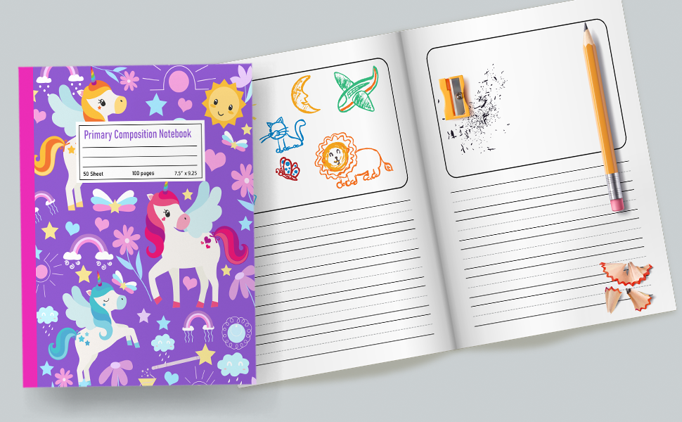 Primary Composition Notebook k-2: Primary Composition Notebook With Picture Space , Primary ...