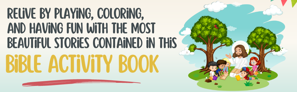 Amazon.com: Bible Activity Book For Kids Ages 4-8: Fun and Engaging ...