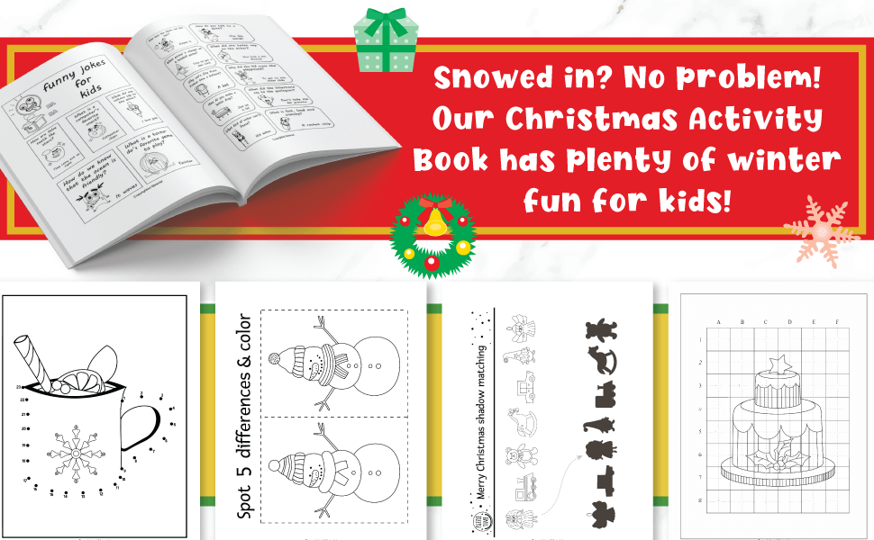 Christmas Activity Book for Kids Ages 4-8: Lots of Winter Fun for Kids ...