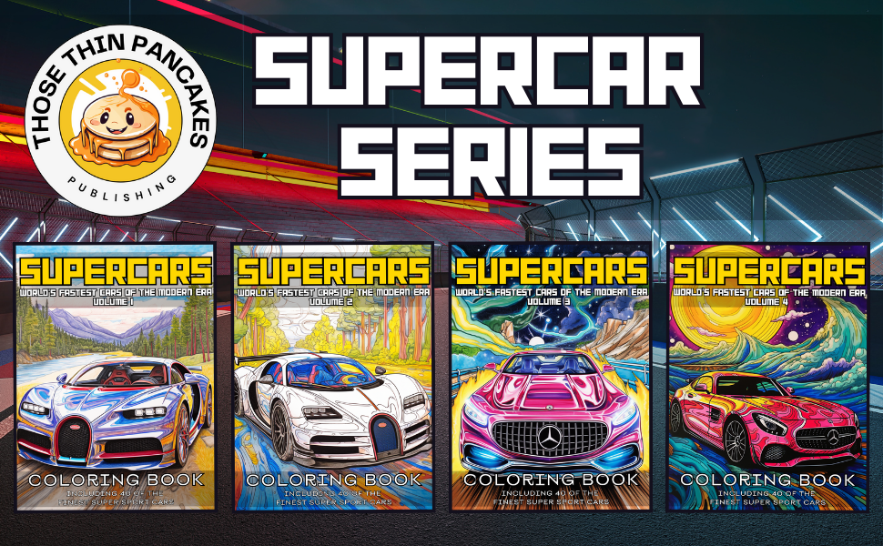 SUPERCARS Coloring Book for Adults: Volume 4 - Worlds Fastest Cars of ...