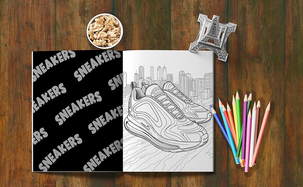 Amazon.com: Sneaker Coloring Book: 50 Unique Sneakers Designs for ...
