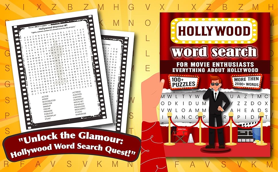Hollywood Word Search Puzzle: Lights, Camera, Relaxation! For Movie ...