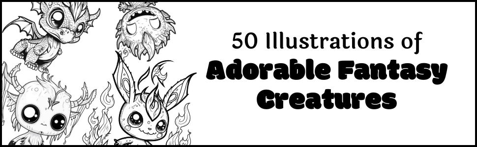 Amazon.com: Adorable Fantasy Creatures Coloring Book: An Adult and Teen ...