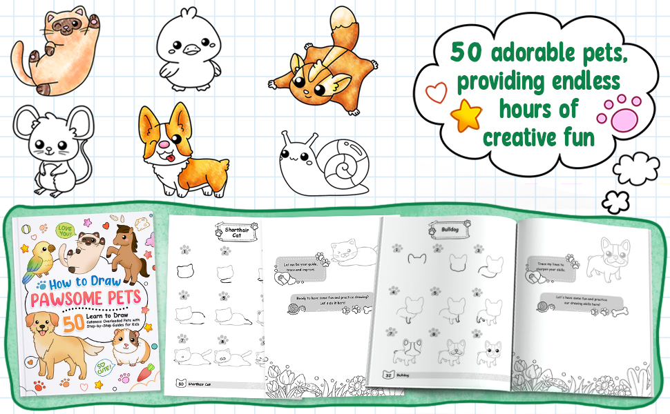 How to Draw Pawsome Pets: Learn to Draw Cats, Puppies, Birds and Many ...