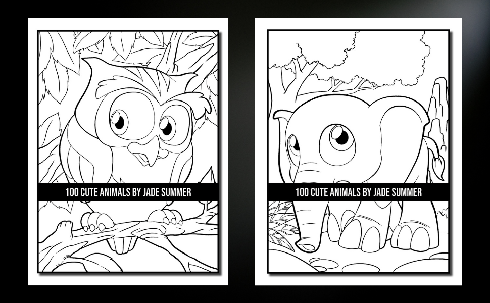 Amazon.com: 100 Cute Animals: An Adult Coloring Book with Dogs, Cats ...