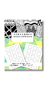 Amazon.com: Zentangle Sketchbook, Squared tangle tiles: Large sheets with grids for zendoodle ...