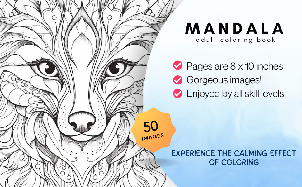 Amazon.com: Mandala Adult Coloring Book Animal Mandalas: Exotic animals ...