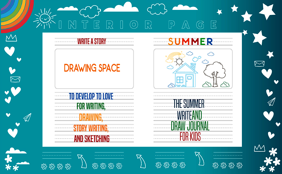 Amazon.com: Summer Write and Draw Journal for Kids: Drawing Journal and ...