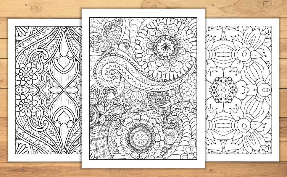 Amazon.com: Amazing Patterns Adult Coloring Book: Mindful 50 Easy and Stress-Relieving Mandala ...