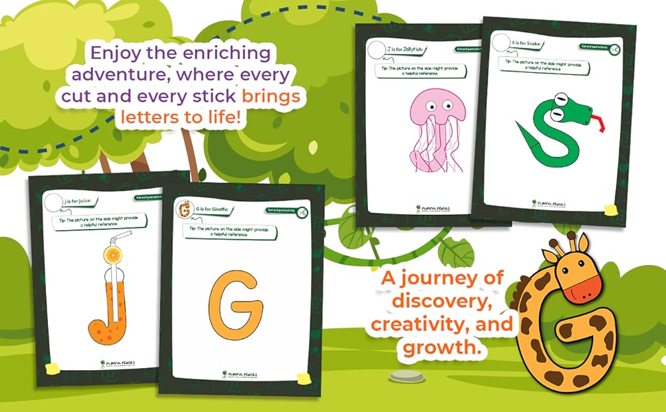 Amazon.com: Playful Pencils Cut and Craft Alphabet Art Adventure: Fun Letters, Scissor ...