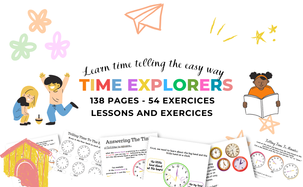 Learn Telling Time With Time Explorers: Tell Time Lessons & Workbook ...