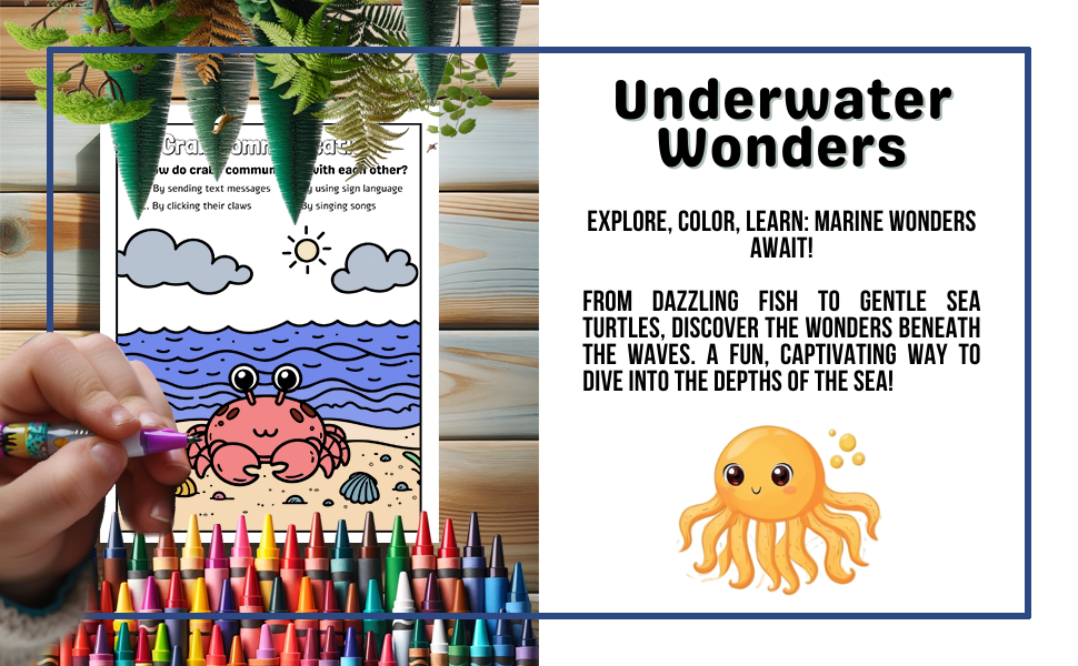Underwater Wonders Coloring Book: Sea Life Exploration: Dive into ...