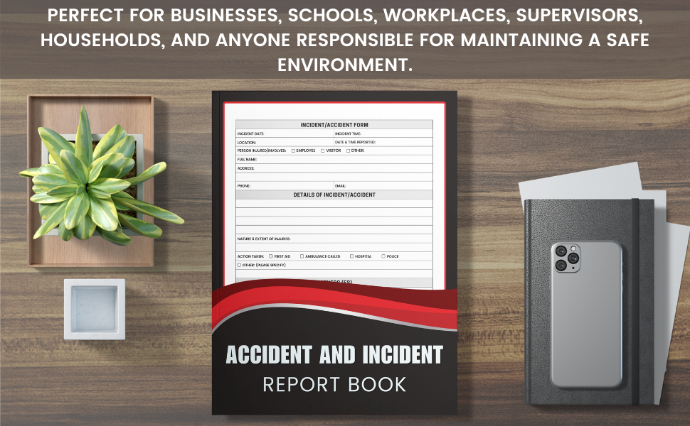 Accident and Incident Report Book: Your Health and Safety Reports Tool for Workplaces: Ruell ...